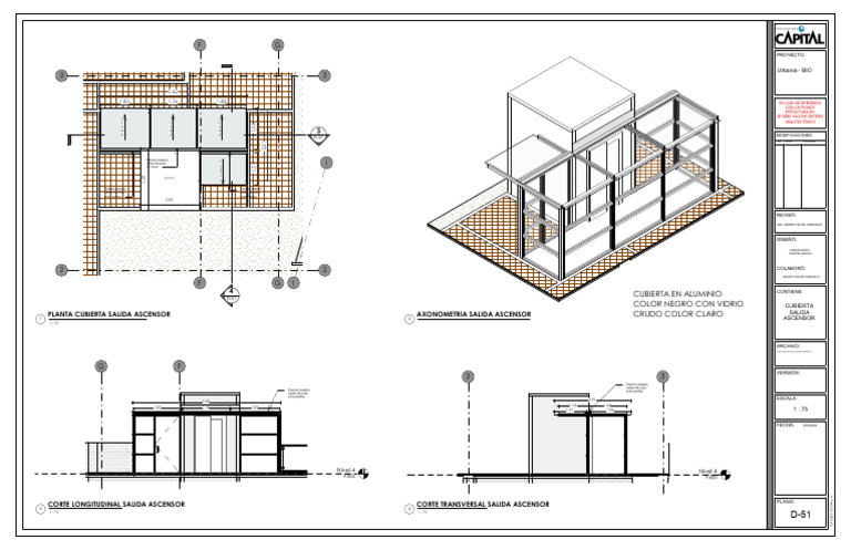Corte Longitudinal y Transversal Ascensor | PDF