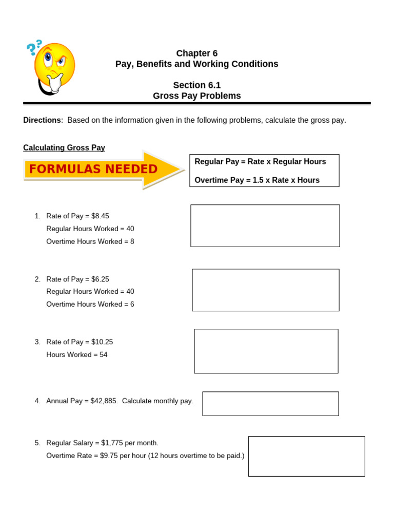 Calculating Gross Pay and Overtime | PDF