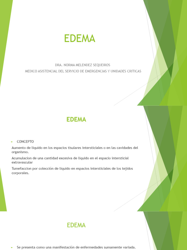 Guía Completa sobre el Edema Médico | PDF | Edema | Especialidades Medicas