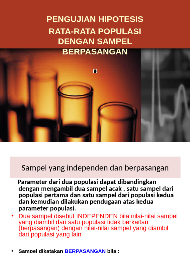 Minggu 5.1 Uji Hipotesis Rata-Rata Dengan Sampel Berpasangan | PDF