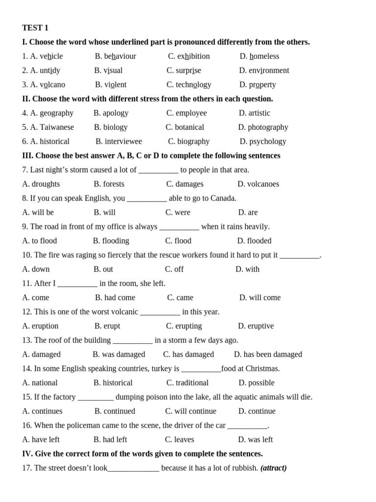 English Language Proficiency Test | PDF