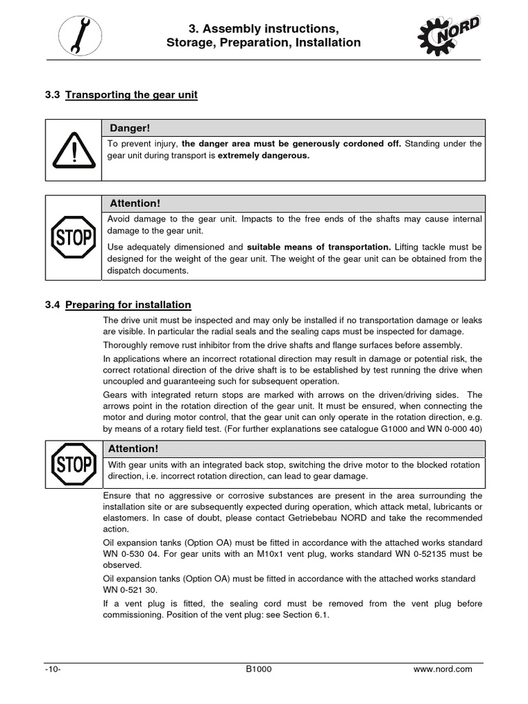 Gear Unit Assembly and Installation Guide | PDF | Gear | Screw