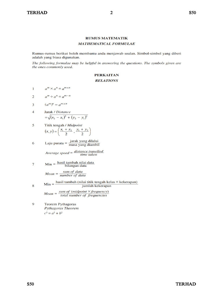 f2 Math Uasa | PDF