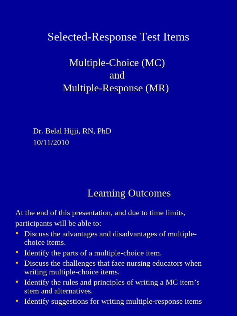 How To Make Multiple Choice Questions 2 | PDF | Multiple Choice ...