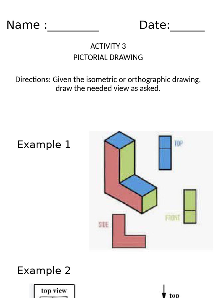 Pictorial Drawing Exercise | PDF