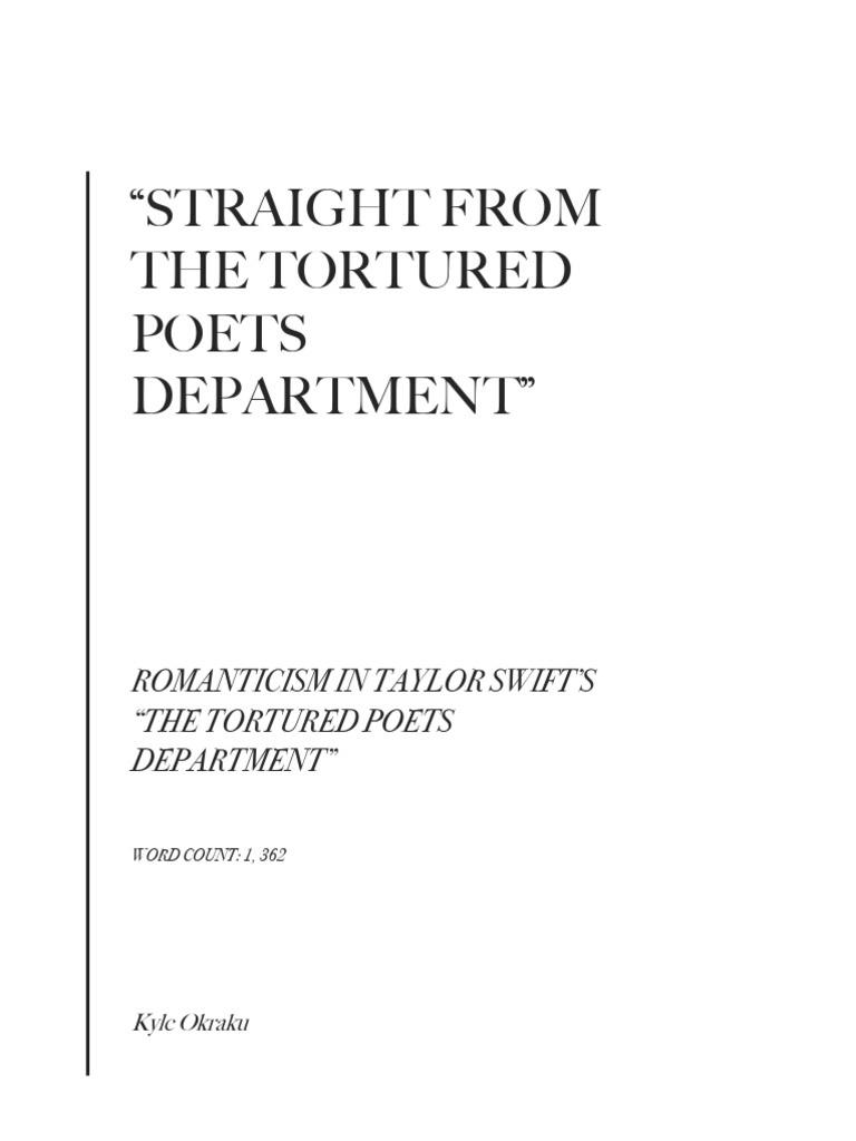 Romanticism in Swift's Tortured Poets | PDF | Romanticism | Romance (Love)