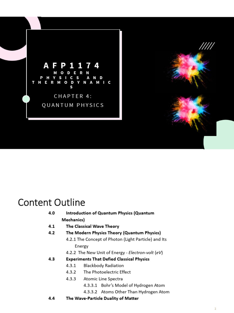 Quantum Physics: Wave-Particle Duality | PDF | Photoelectric Effect ...