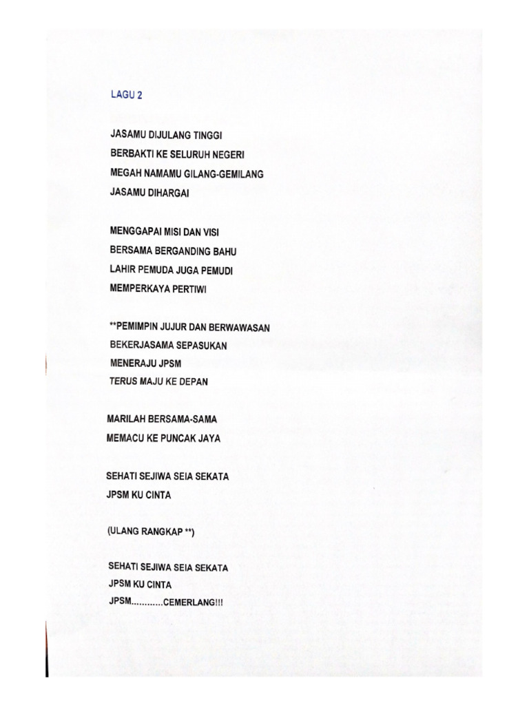 Jasamu Dijulang Tinggi | PDF