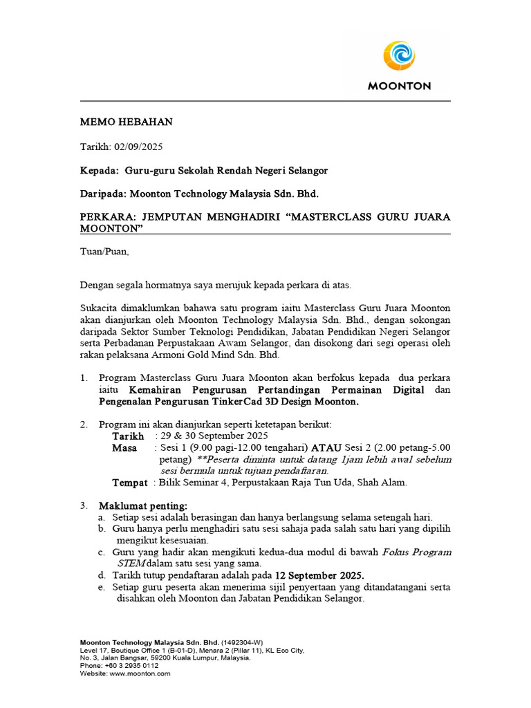 Masterclass Guru Juara Moonton 2025 | PDF