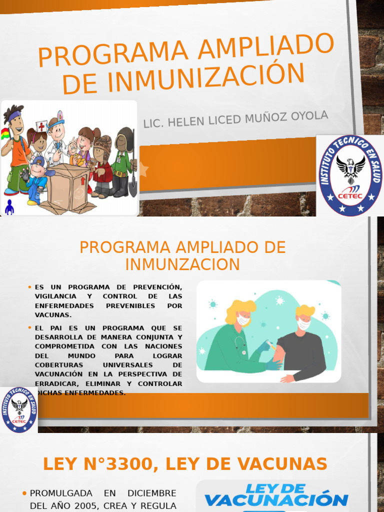 Tema #3 Programa Ampliado de Inmunizacion | PDF | Vacunación | Vacunas