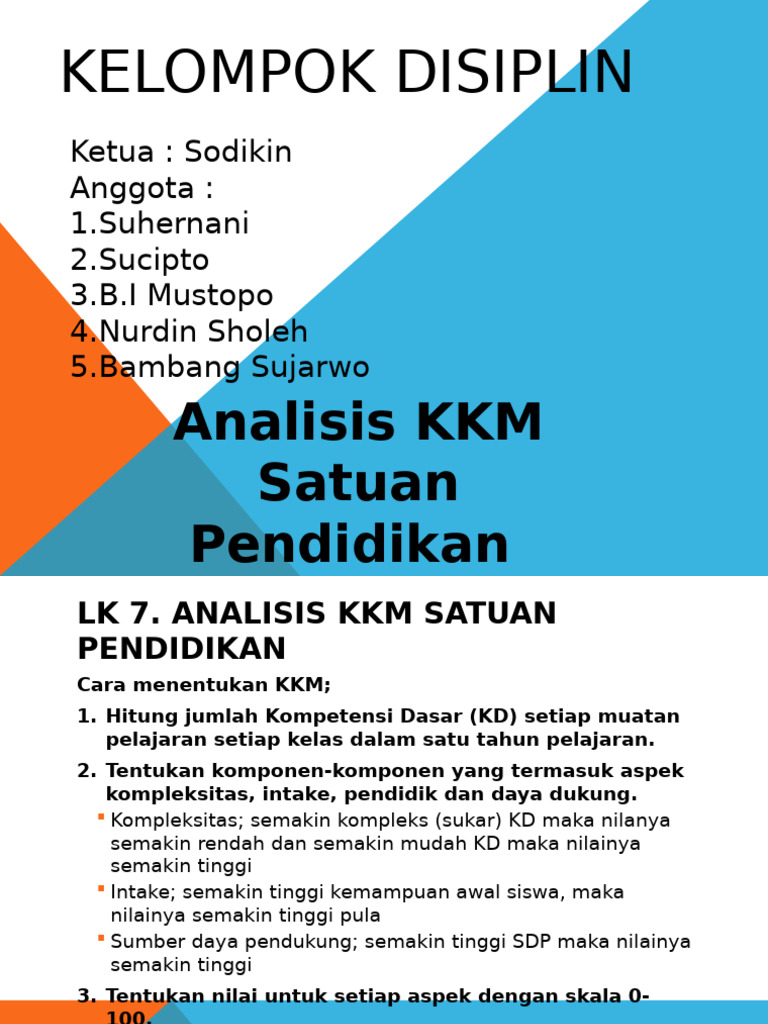 LK - 7 - Analisis KKM Satuan Pendidikan | PDF