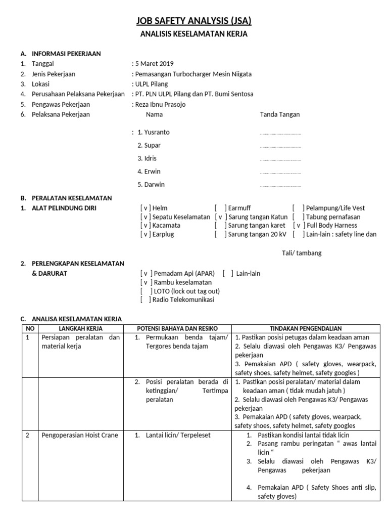 Contoh Pembuatan Jsa | PDF