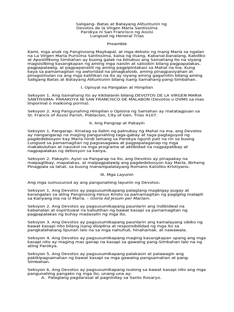 Proposed DVMS Constitution and by Laws 2025 | PDF