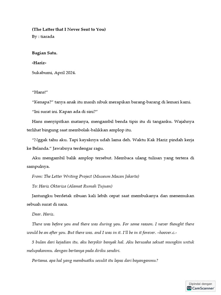 The Letter That i Never Sent to You_a4 | PDF