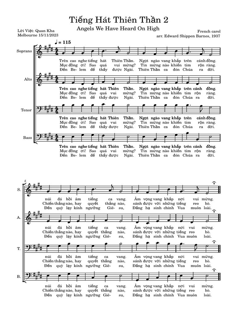 Tieng Hat Thien Than 2 - Quan Kha Lyrics | PDF