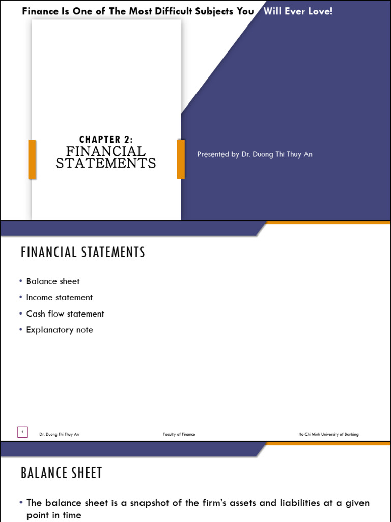 Chapter 2 Financial Statements | PDF | Balance Sheet | Book Value
