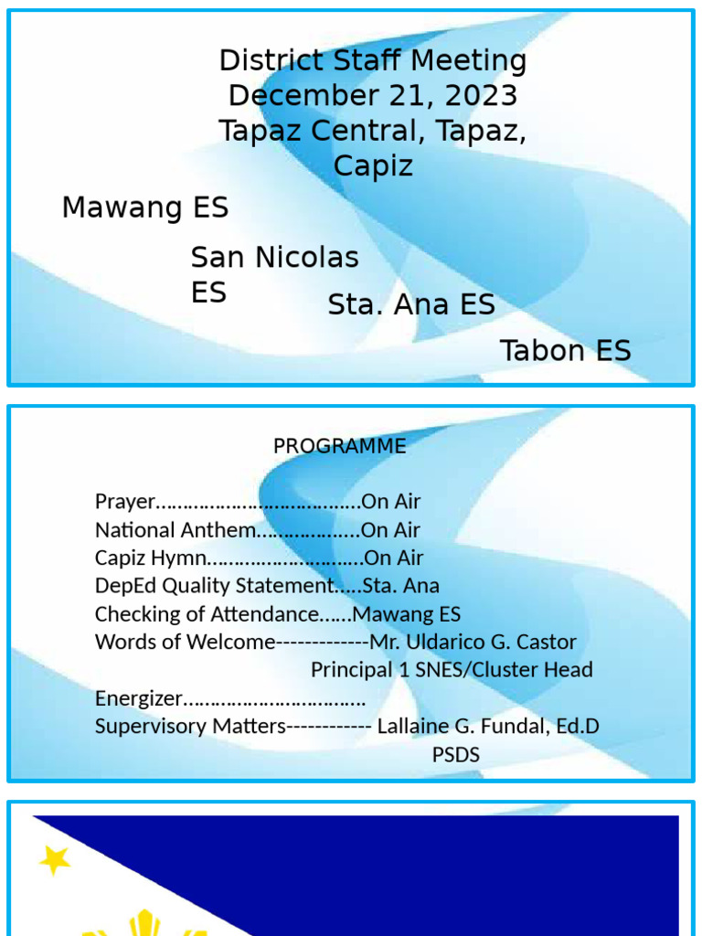 Staff Meeting Pdf
