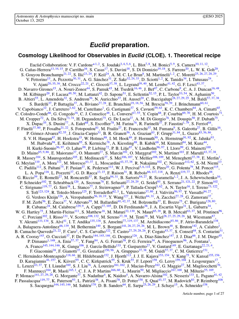 Euclid: Preparation | PDF | Physical Cosmology | Dark Energy