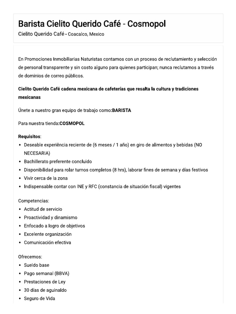 Oferta Cosmopol | PDF