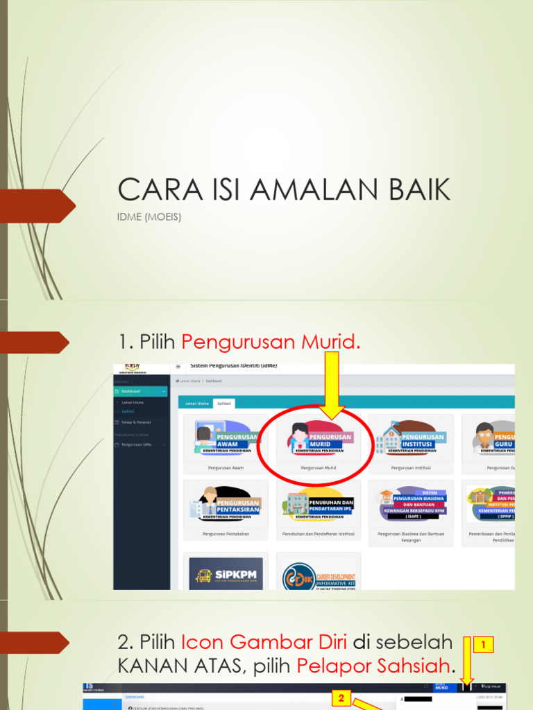 Panduan Isi Amalan Baik di IDME | PDF