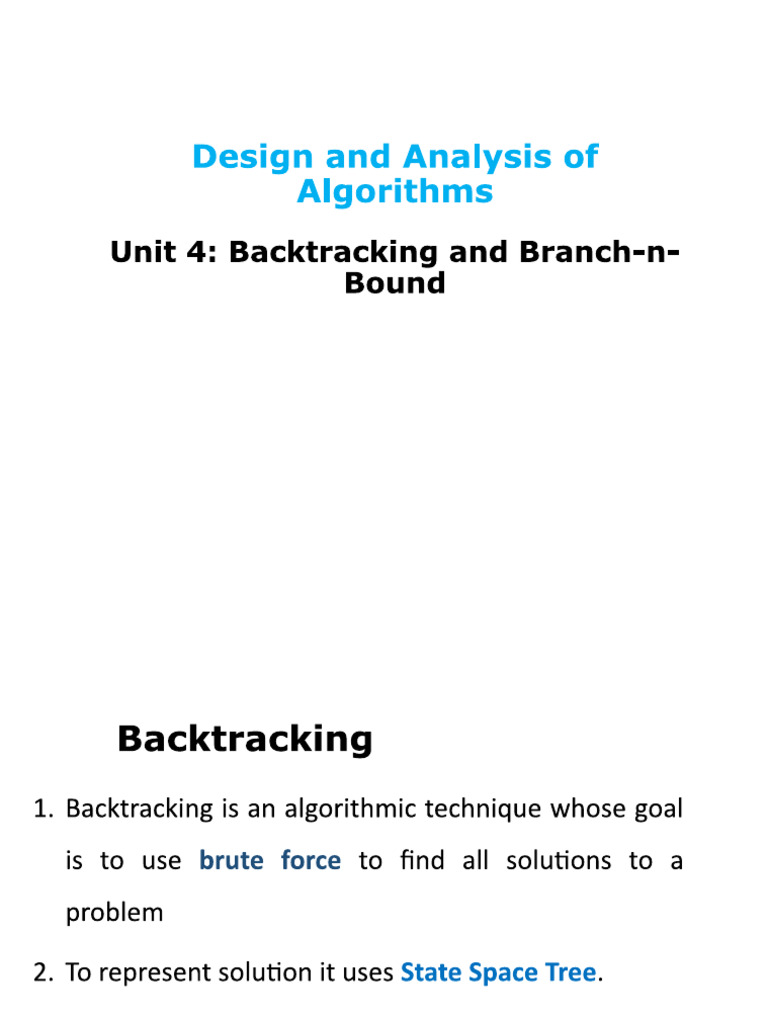 DAA Unit-4 | PDF