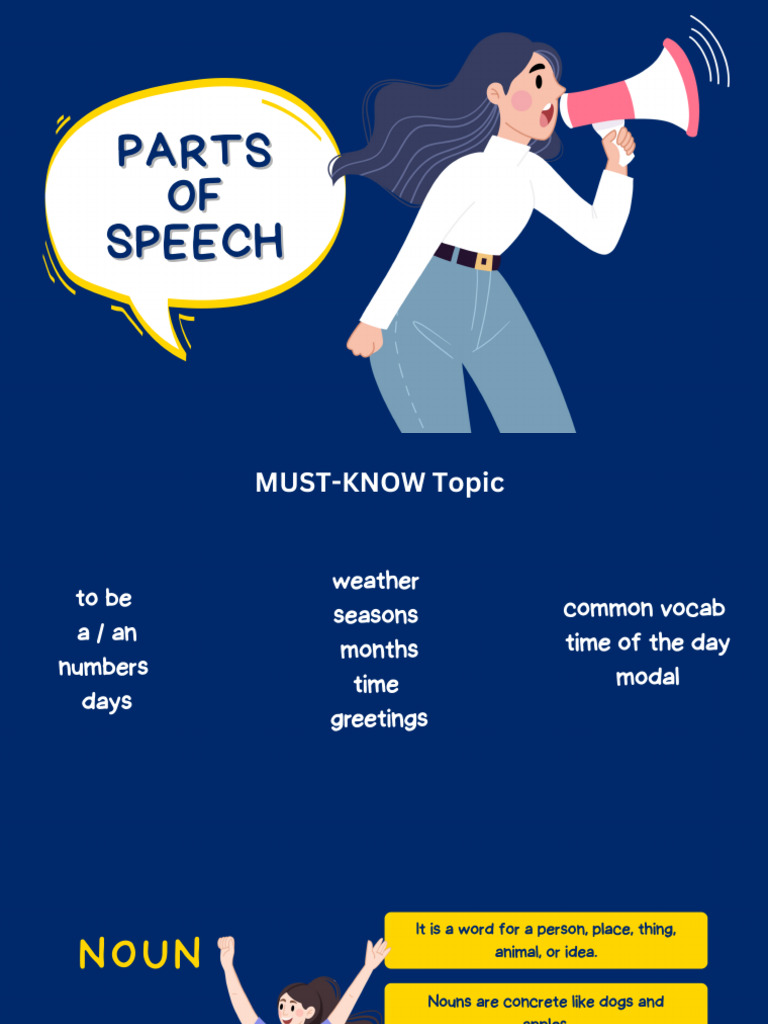 Parts of Speech - Meeting 1 | PDF