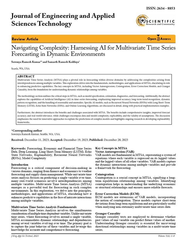 Navigating Complexity Harnessing Ai For Multivariate Time Series Forecasting in Dynamic ...