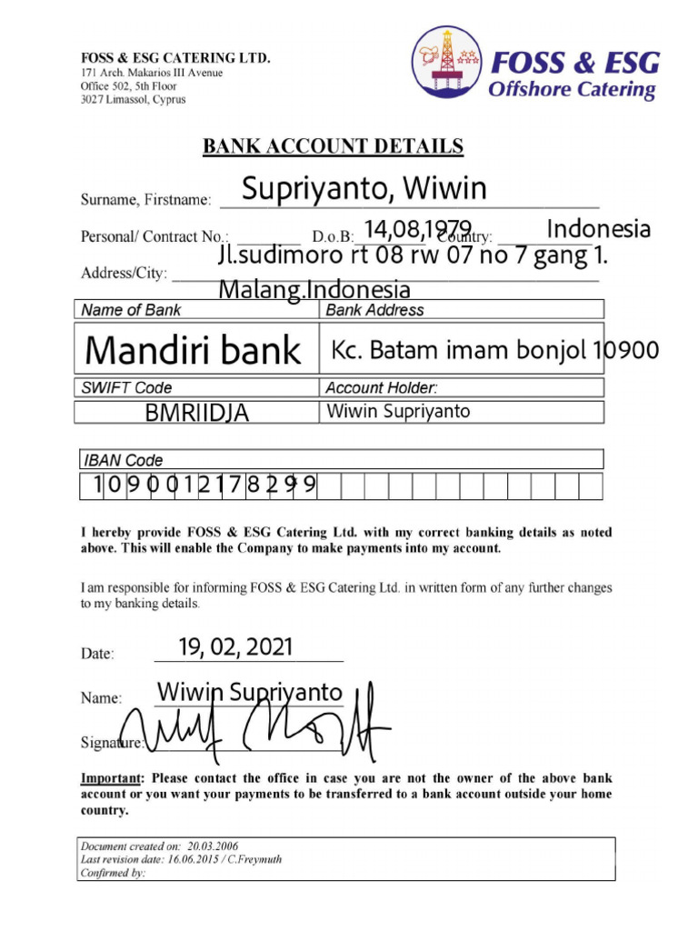 Bank Details | PDF