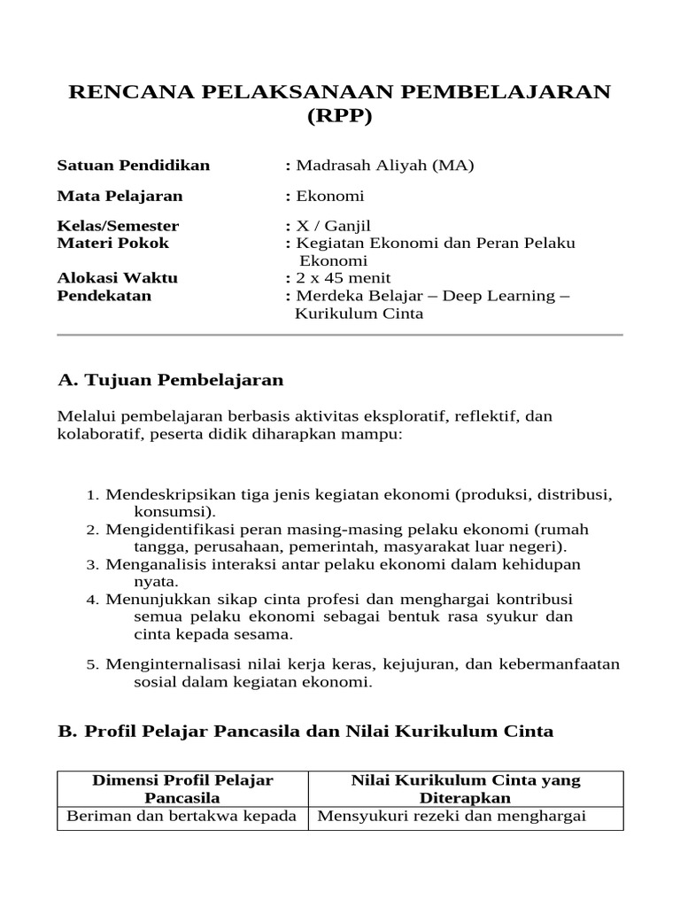 Contoh RPP KBC - Kurmer-Deep Learning | PDF