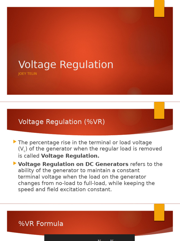 Voltage Regulation | PDF