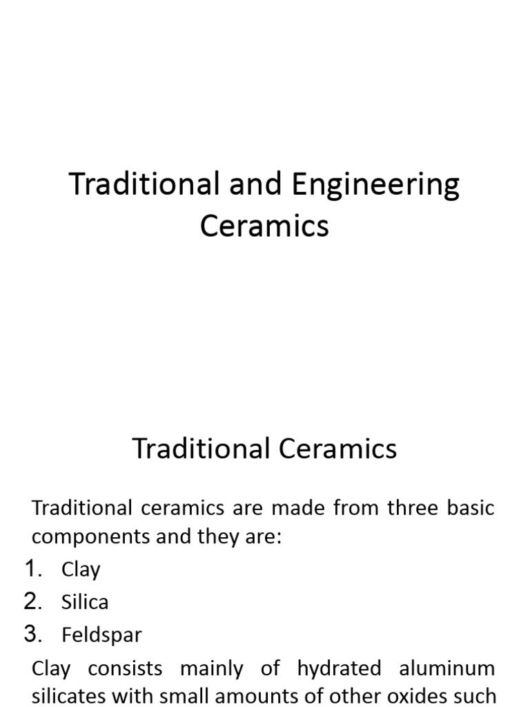 Traditional vs Engineering Ceramics | PDF | Zirconium Dioxide | Ceramics