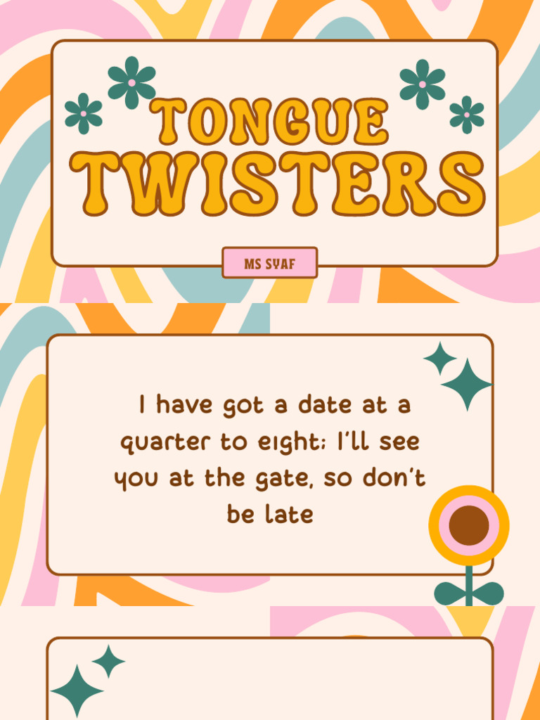 English Fun Tongue Twisters | PDF