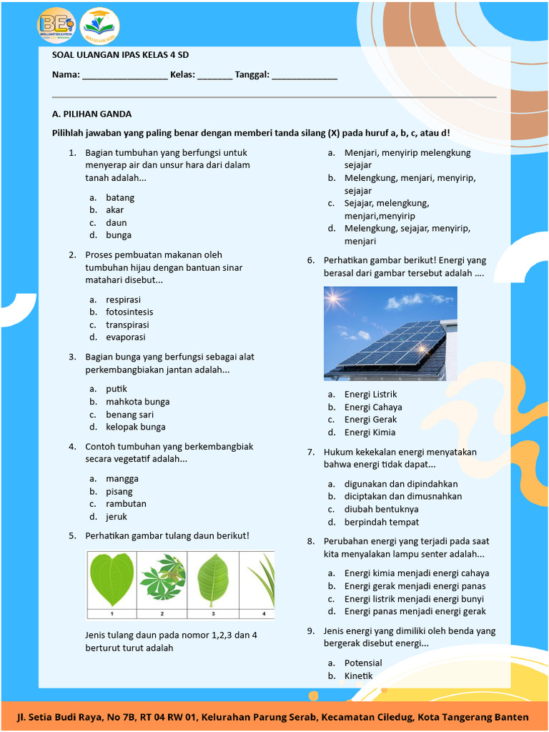 Ipas Kelas 4 (Uts) | PDF