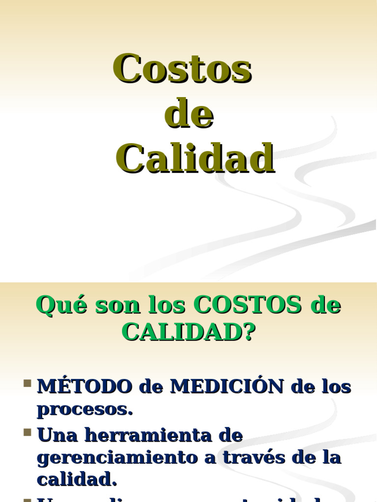 13 Costos de Calidad | PDF | Calidad (comercial) | Economias