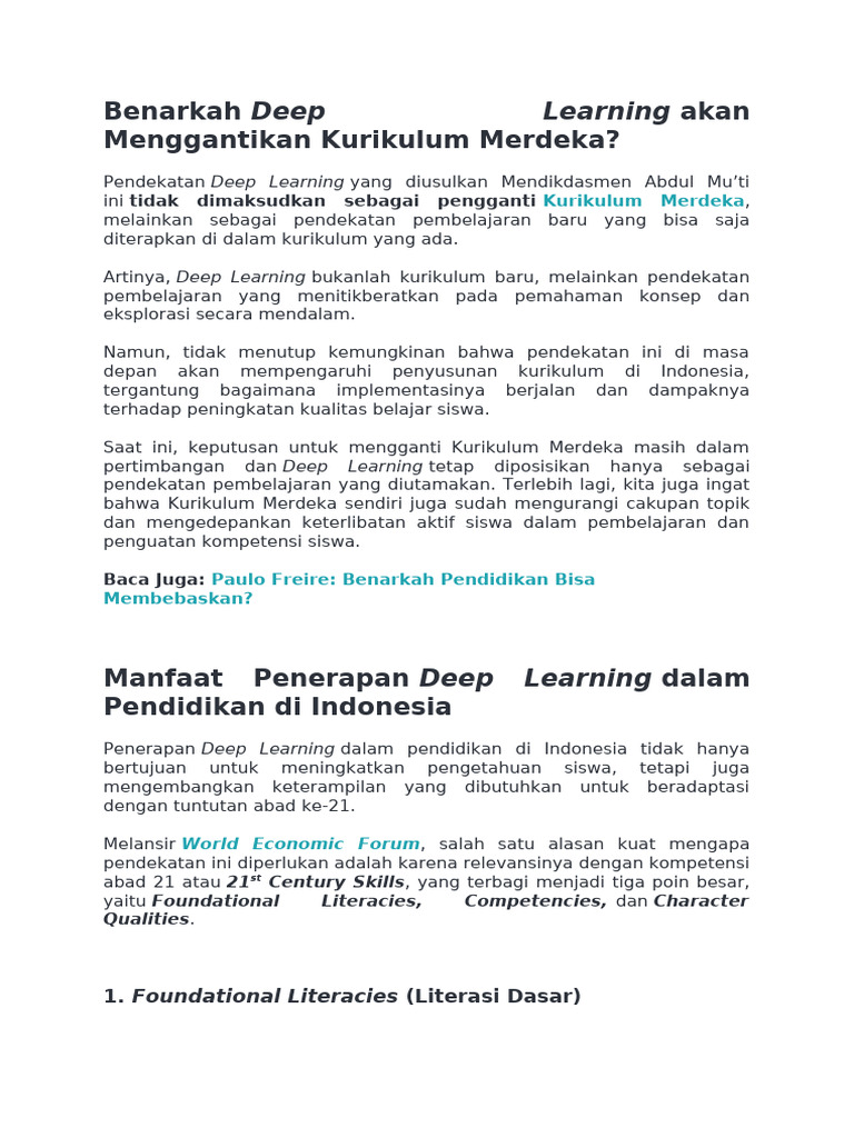 Pengetahuan Deeplearning | PDF