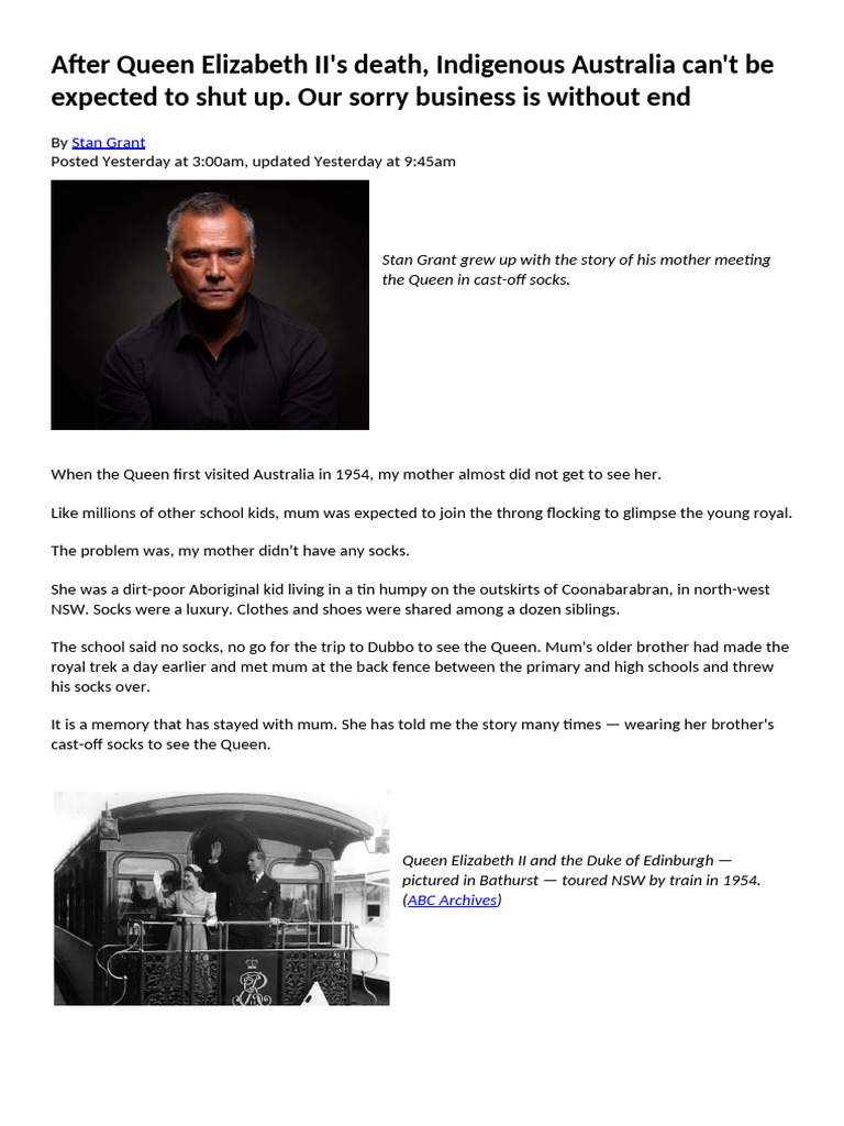 Stan Grant: A Mother's Legacy | PDF | Indigenous Australians