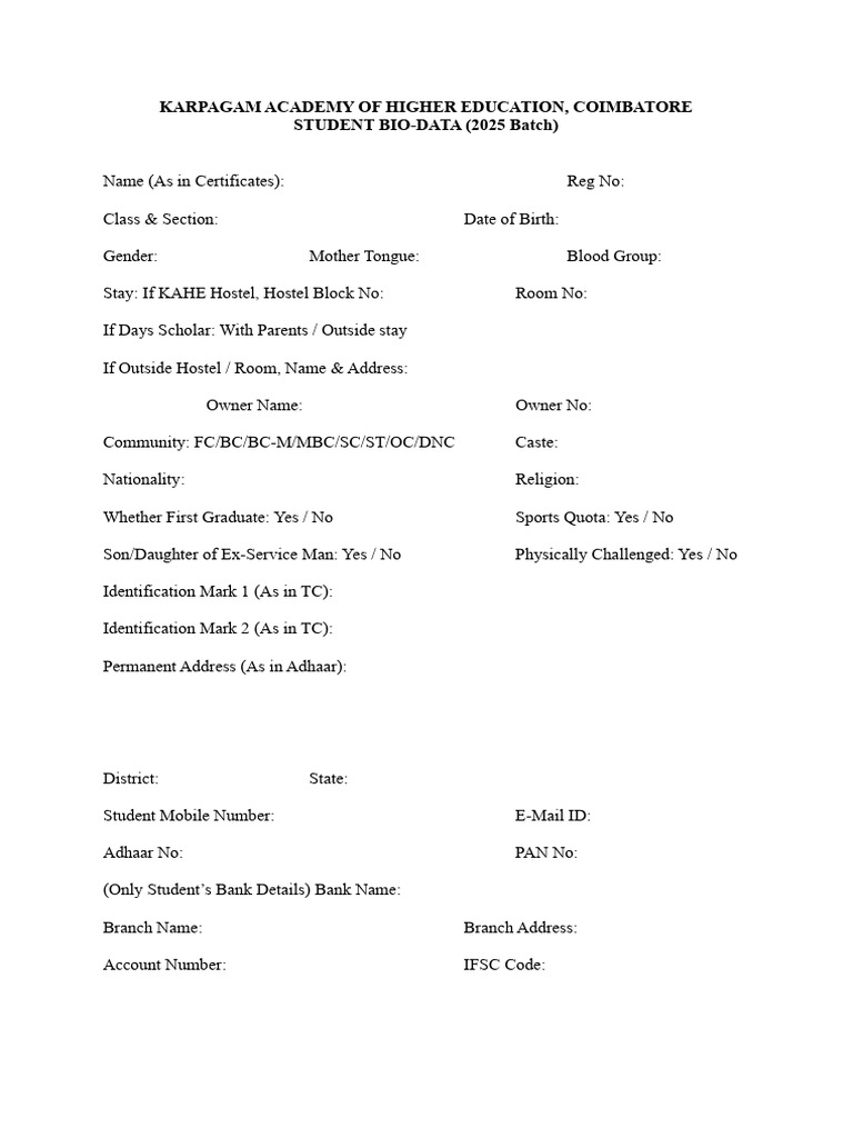 Student Bio | PDF