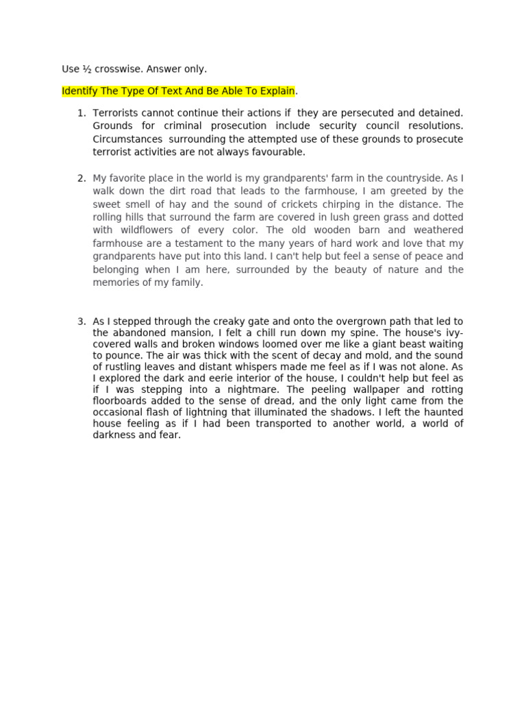 Activity For Grade 7 | PDF