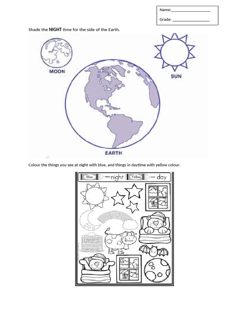 Shade The NIGHT Time For The Side of The Earth | PDF