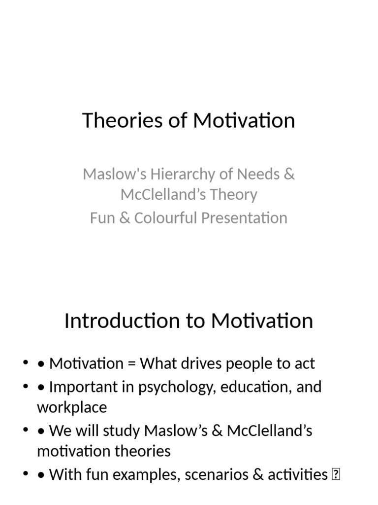 Understanding Motivation Theories | PDF