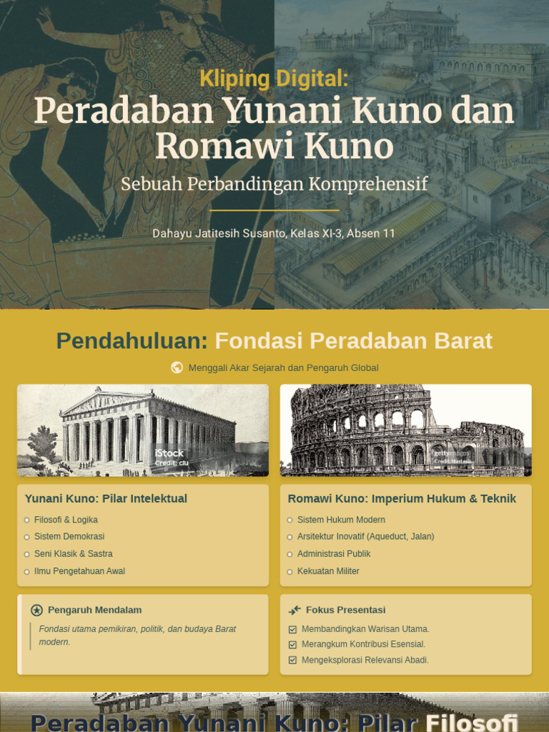 Perbandingan Peradaban Yunani dan Romawi | PDF