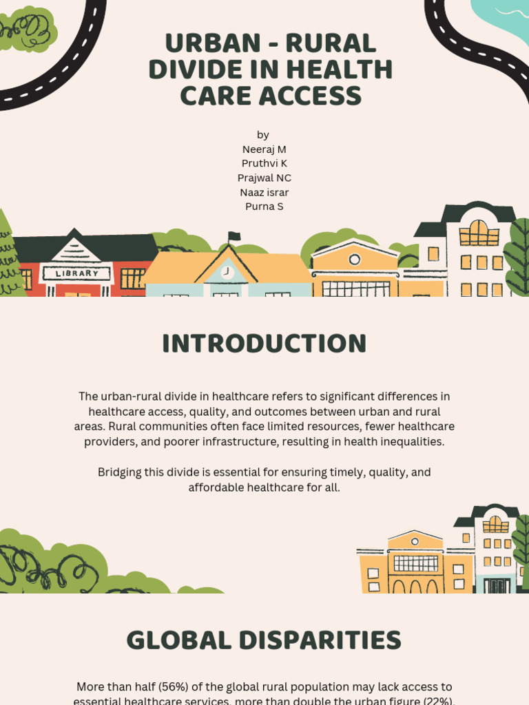 Urban - Rural Divide in Healthcare Access Group 2 | PDF | Health Equity | Economies