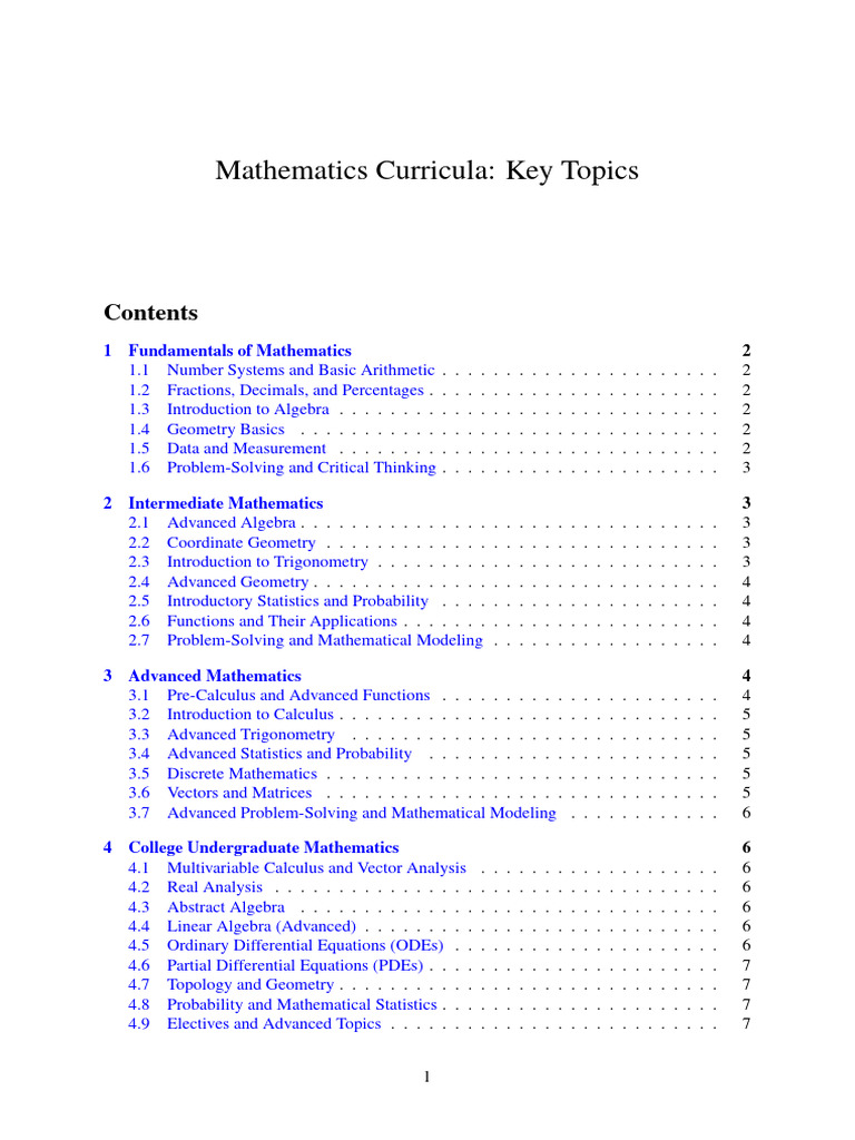 Comprehensive Mathematics Curriculum Guide | PDF | Trigonometric ...