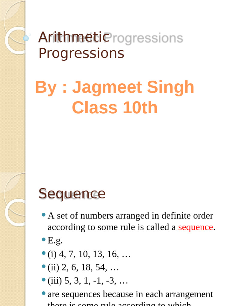 10th Arithmetic Progressions | PDF | Mathematics | Number Theory