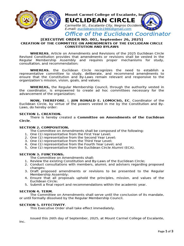 Committee Creation for Constitution Amendments | PDF | Statutory Law ...