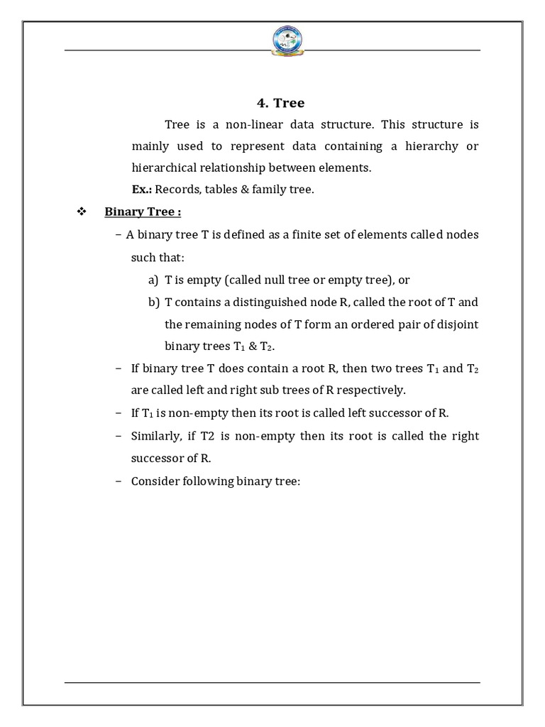 DSA Unit-4 Tree-1 | PDF | Algorithms And Data Structures