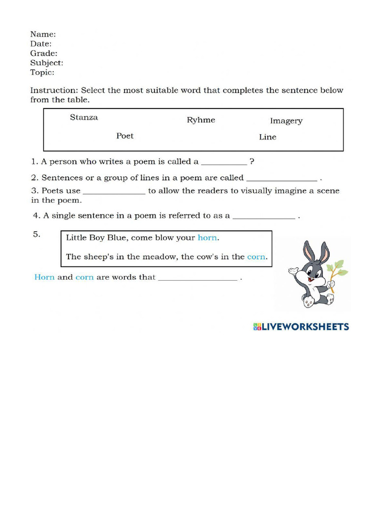 Worksheet 938589 | PDF