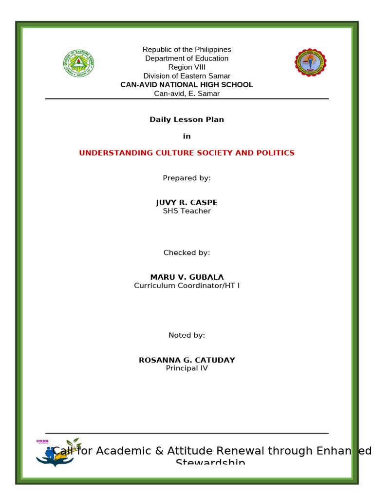 Daily Lesson Plan Day 3 q1 Political Science | PDF | Political Science ...