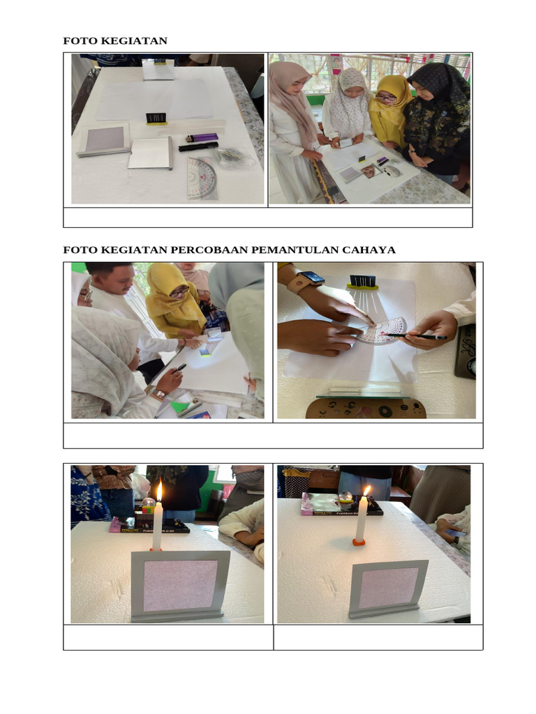 Foto Kegiatan Ipa Cahaya | PDF