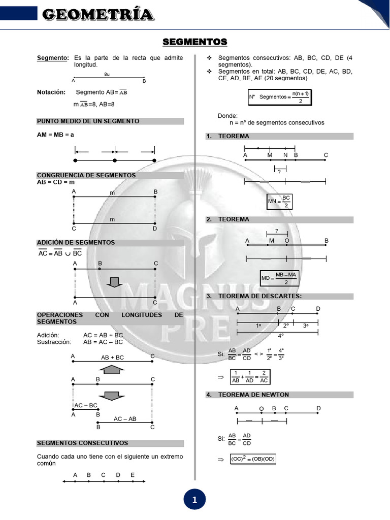 T1 Segmentos G4 T | PDF | Geometría | Matemática Elemental
